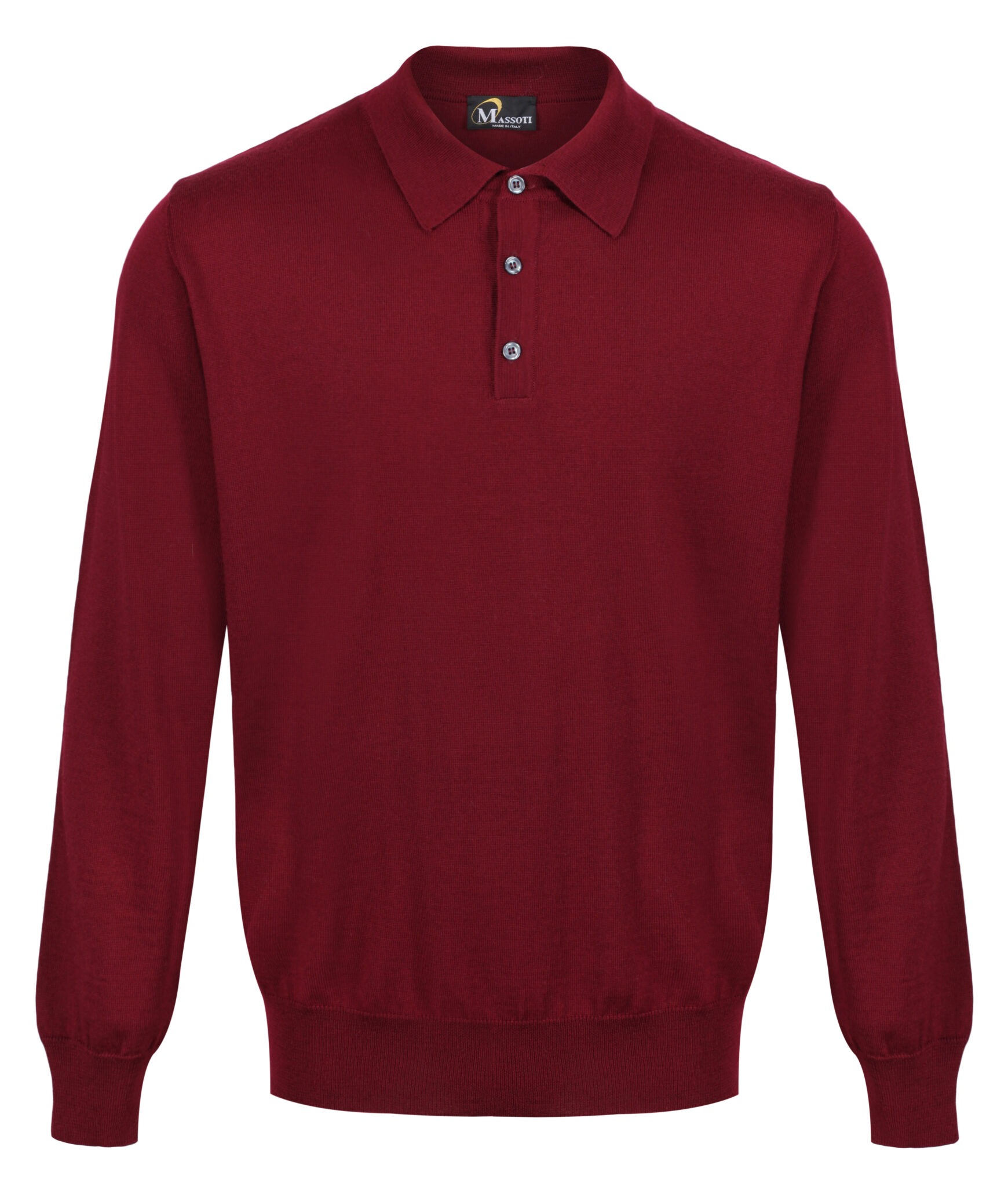 Button polo • 100% pure merino wool (extra fine) - First For Men